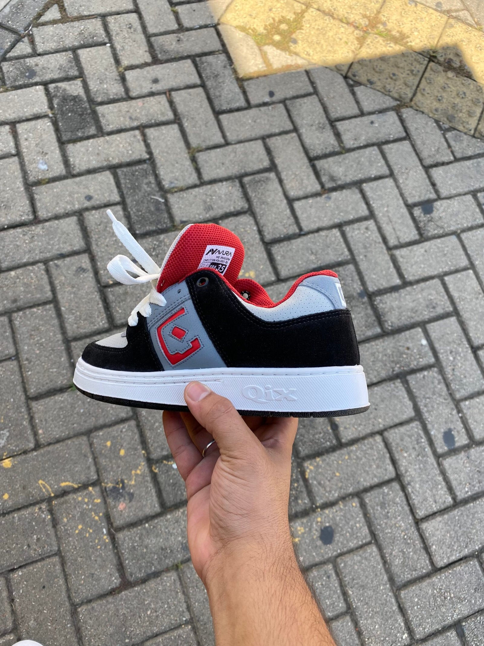 TENIS QIX 90s-PRETO/VERMELHO/BRANCO - LOKO