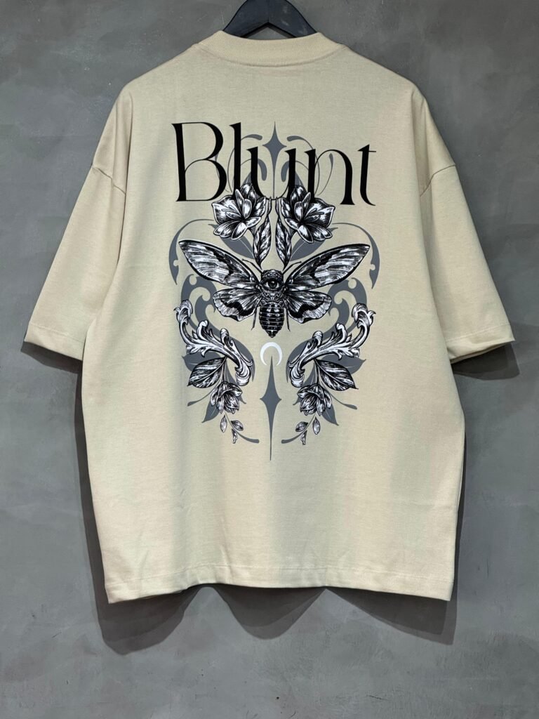Camiseta Oversized Blunt Nocturna Bege - Loja Loko